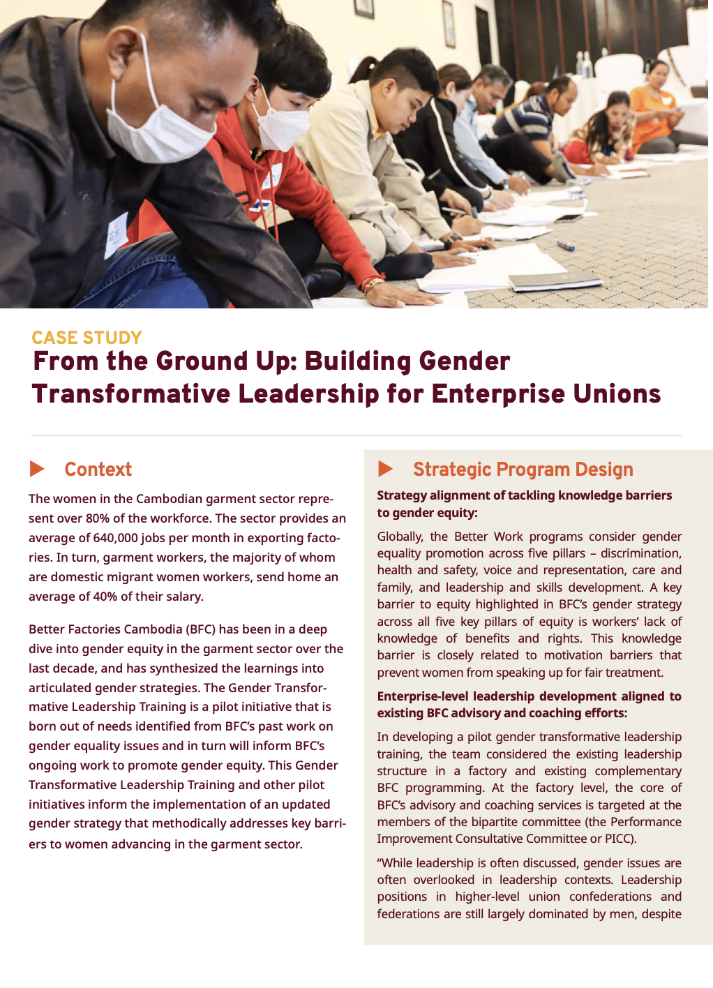 From the ground up: Empowering women leaders in Cambodian garment ...